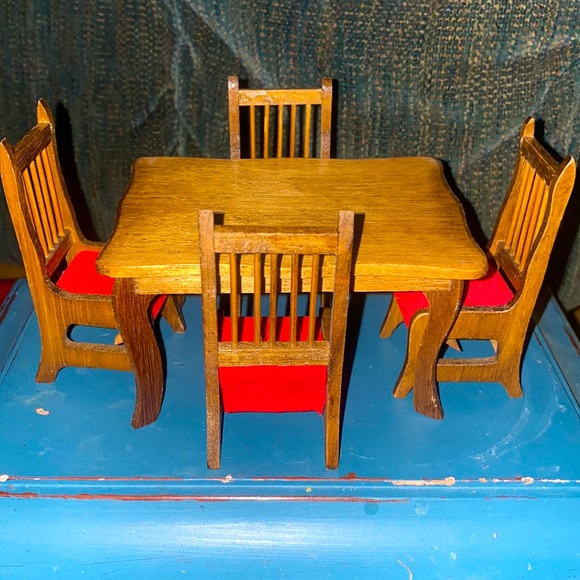 Toys | Miniature Dollhouse Table And Chair | Poshmark